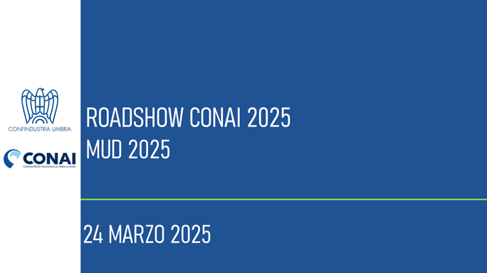 Roadshow CONAI 2025. Webinar “MUD 2025”